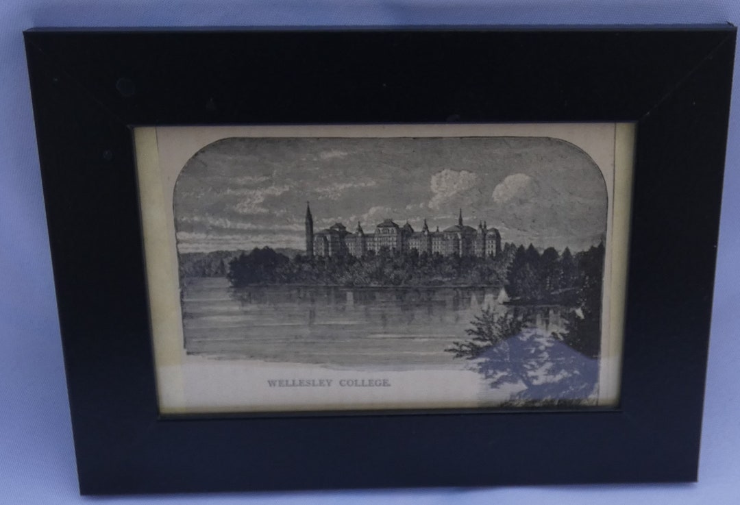 Picture-wellesley College- Black Frame- Print From 1892 Book-vintage ...