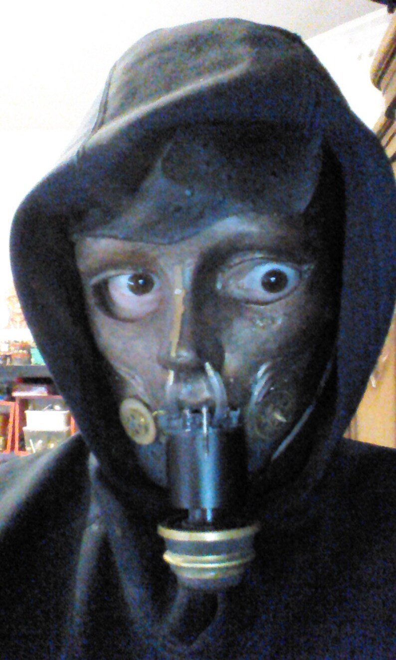 Steampunk distorted half face mask | Etsy