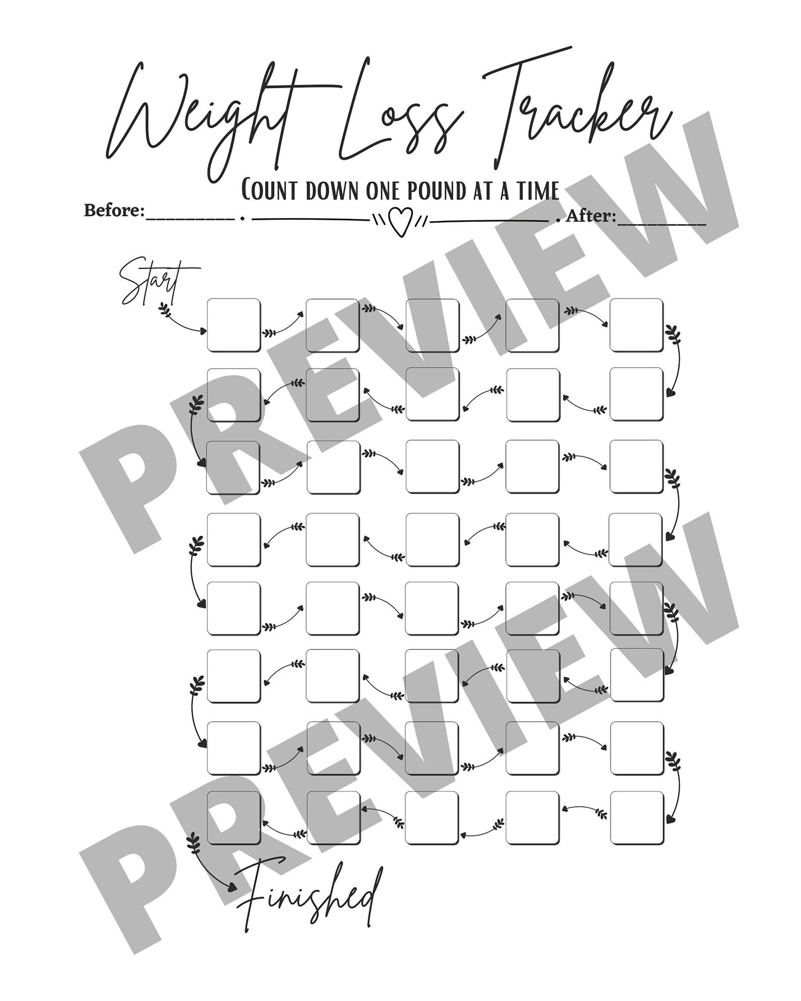 Weight Loss Tracker Printable, Weight Loss Page Journal, Slimming World ...