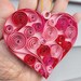 Paper Quilling Heart Decor, Valentine's Day Gift, 1st Wedding ...