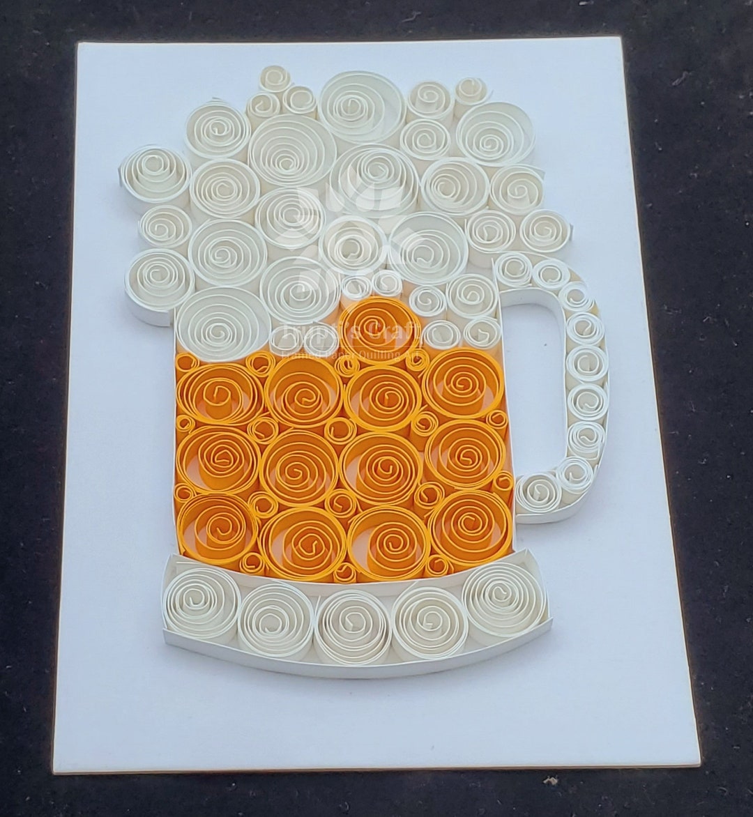 Paper Quilling Beer Mug Wall Décor/ Beer Mug Frame/ Gift for Beer Lover ...