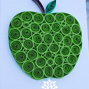 Paper Quilling Apple Wall Art /framed Big Apple Wall Décor/ - Etsy