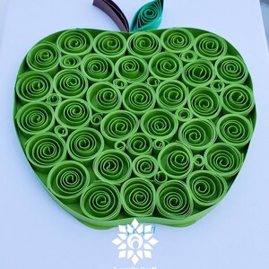 Paper Quilling Apple Wall Art /framed Big Apple Wall Décor/ - Etsy