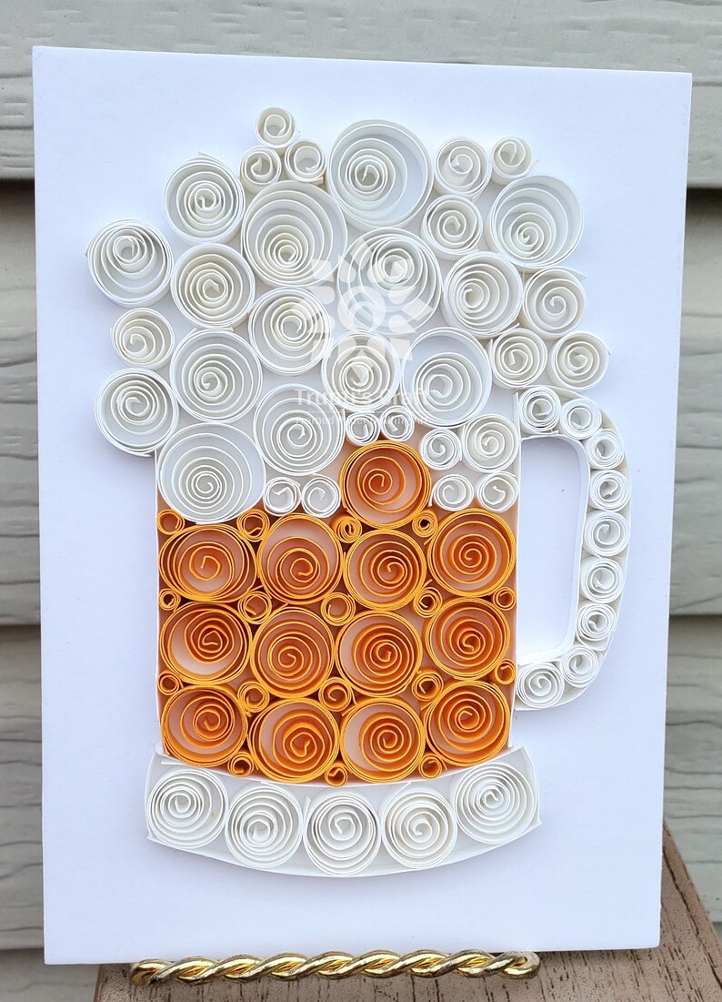 Paper Quilling Beer Mug Wall Décor/ Beer Mug Frame/ Gift for Beer Lover ...