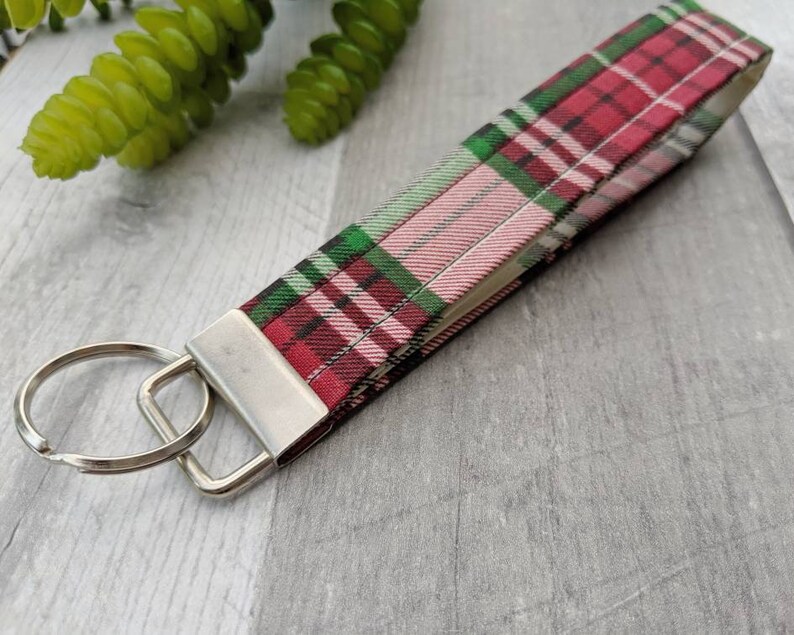 Plaid Key Fob Wristlet/tartan Plaid Keychain /wrist Lanyard - Etsy