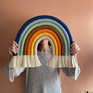 Large Macrame Rainbow Wall Hanging MGKL01 - Etsy