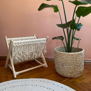 Macrame Magazine Rack - Etsy