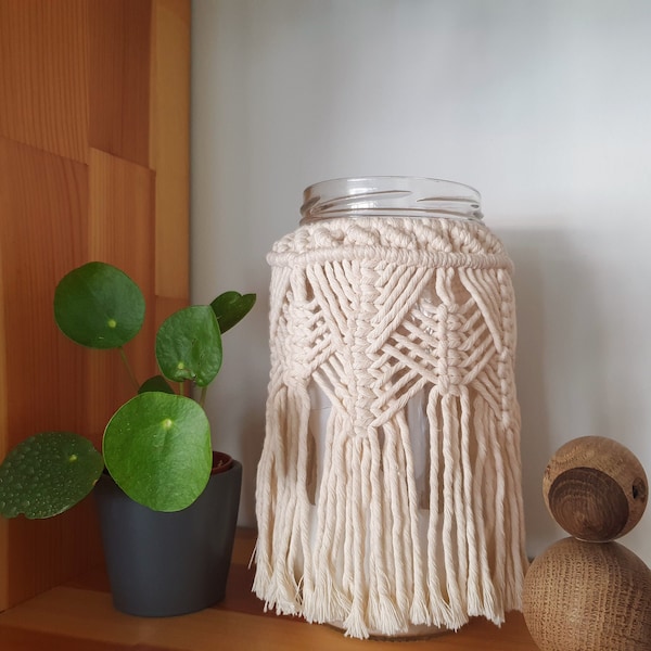Macrame Jar - Etsy