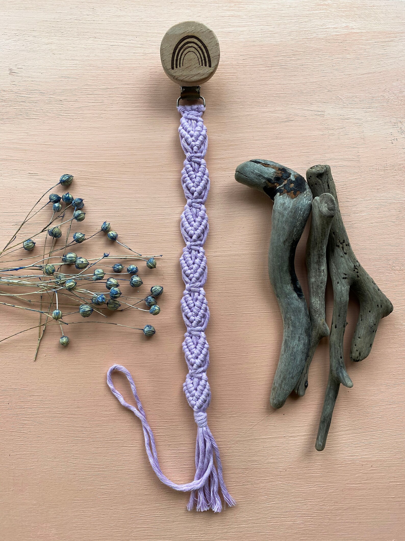 Digital Macrame Pacifier Clip Pattern PEA04 - Instant Download - Etsy