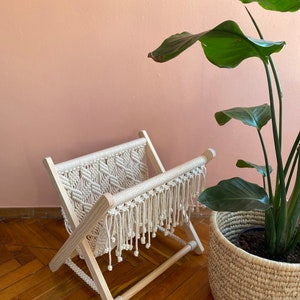 Macrame Magazine Rack - Etsy