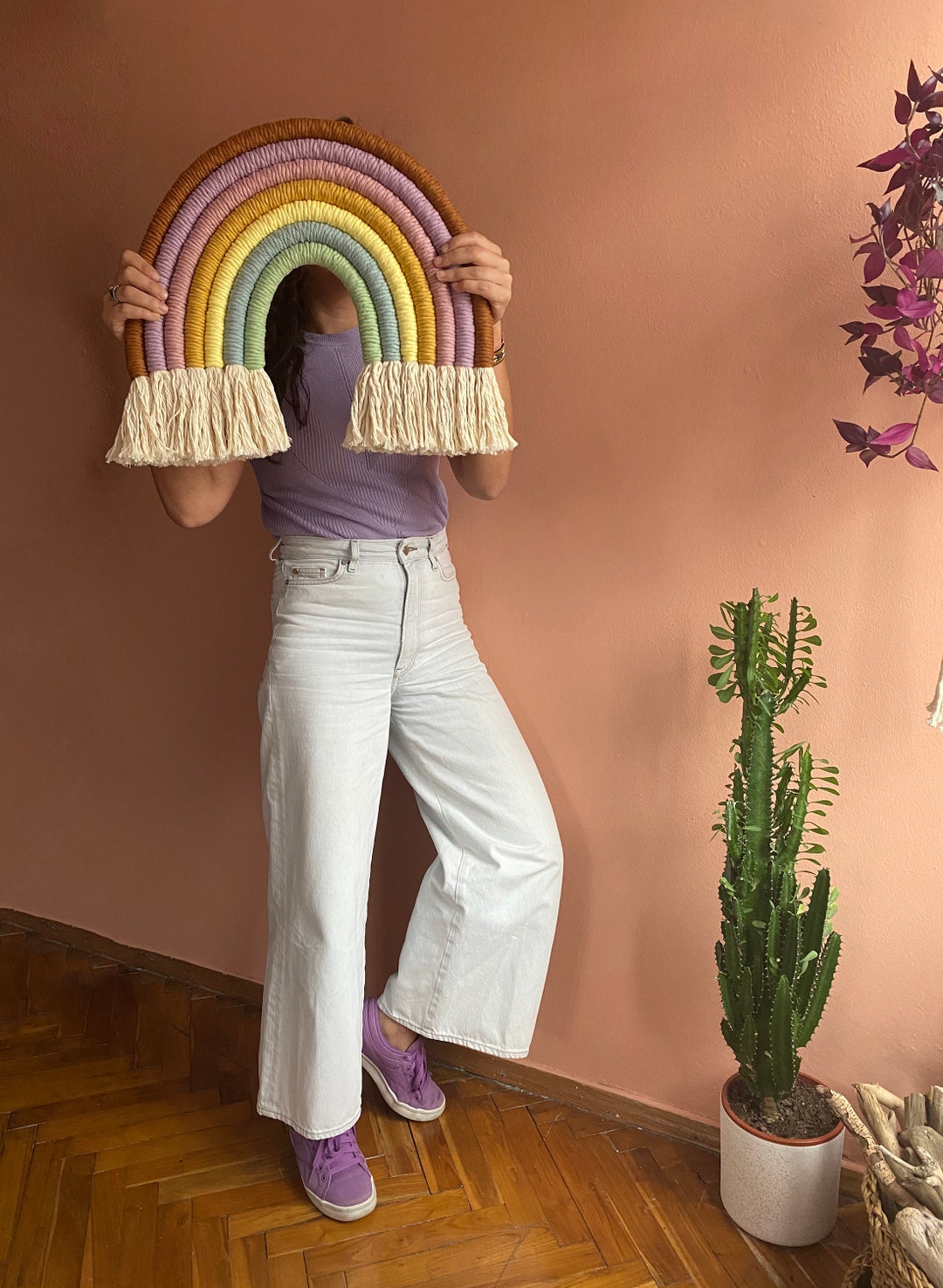 Large Macrame Rainbow Wall Hanging MGKL02 - Etsy