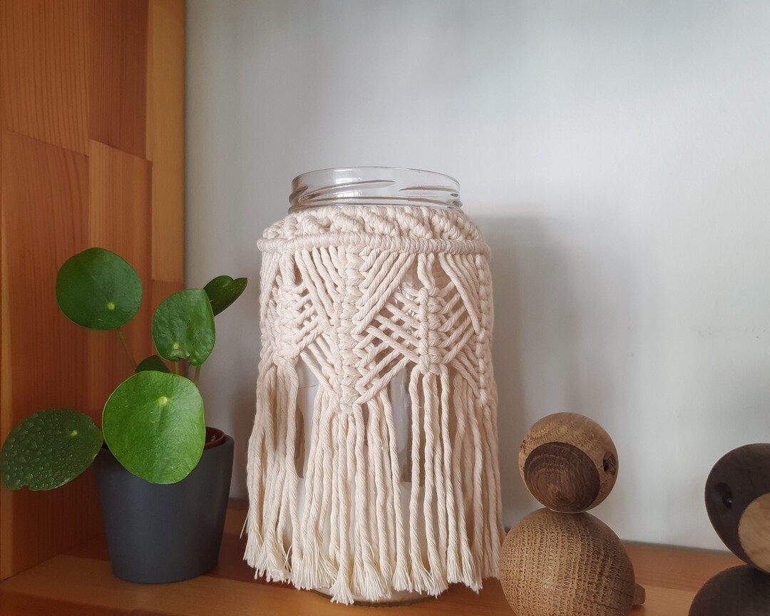 Digital Macrame Jar Cover Pattern - Large PKV03 - Instant Download - Etsy