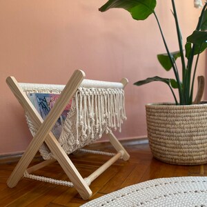 Macrame Magazine Rack - Etsy