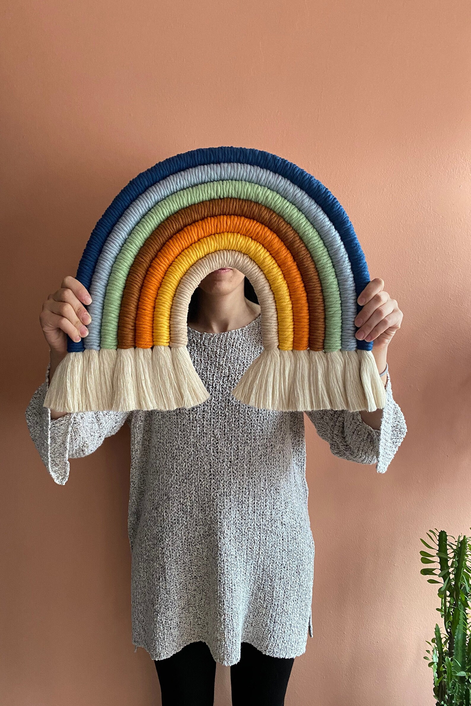 Large Macrame Rainbow Wall Hanging MGKL01 - Etsy