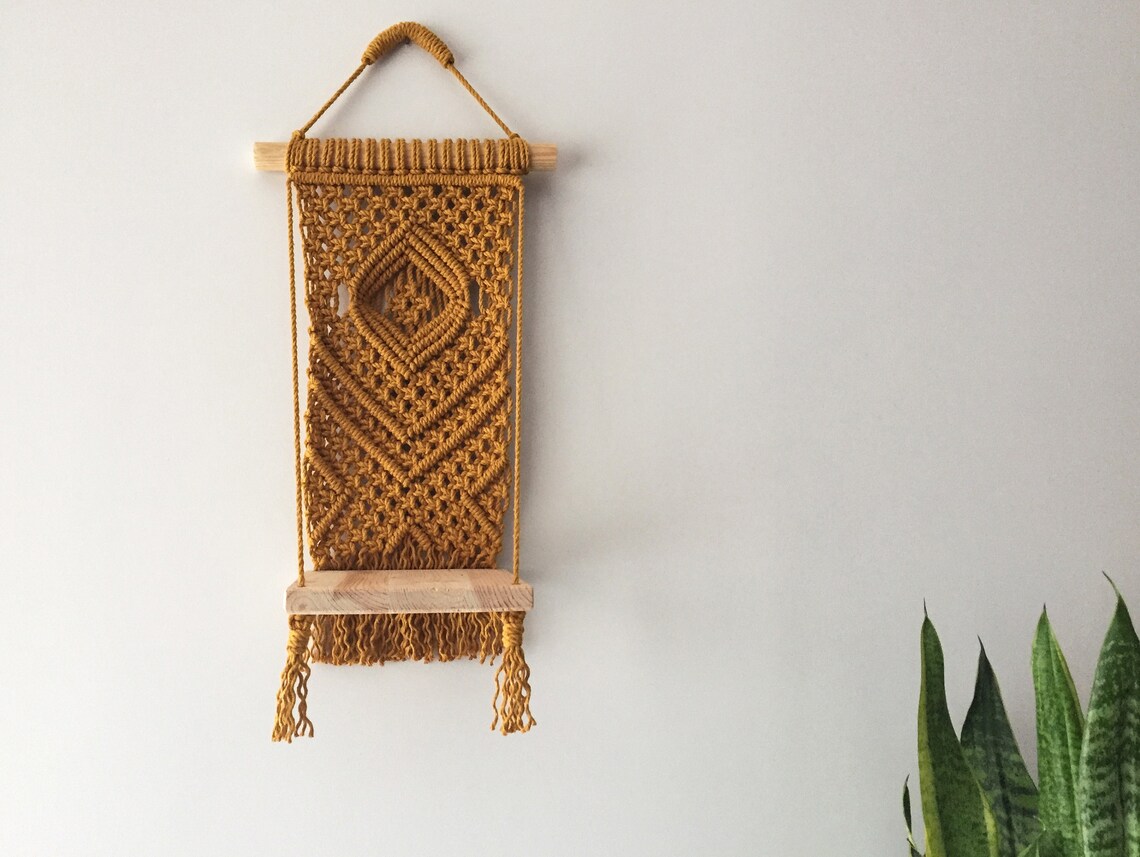 Digital Macrame Wall Hanging Shelf Pattern PDS32 Instant | Etsy
