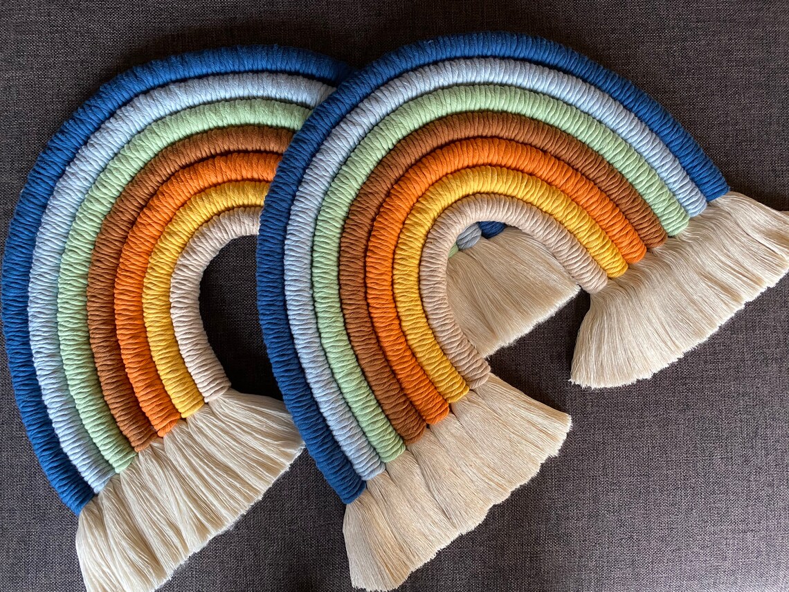 Large Macrame Rainbow Wall Hanging MGKL01 - Etsy