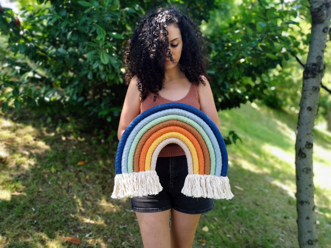 Large Macrame Rainbow Wall Hanging MGKL01 - Etsy