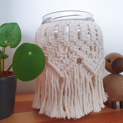Macrame Jar Cover PDF Pattern Digital Download Macrame Jar - Etsy