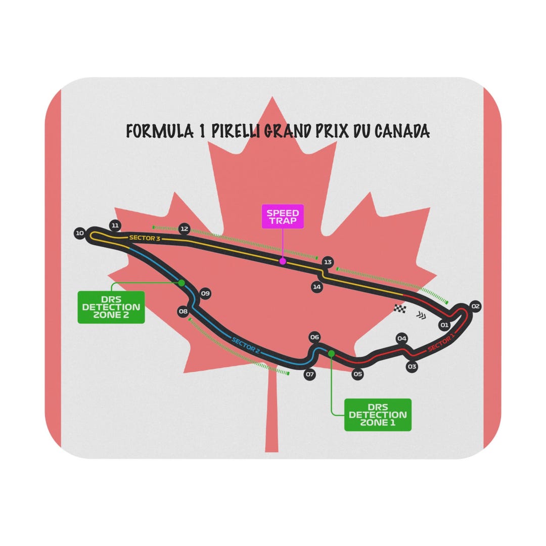 Formula One Mouse Pad Featuring the Canadian Grand Prix Track Layout ...