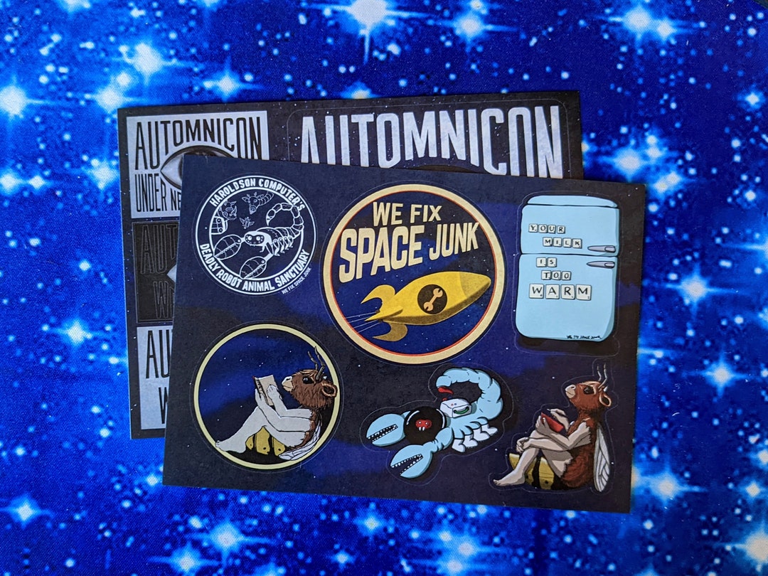 We Fix Space Junk Fourth Anniversary Sticker Pack - Etsy