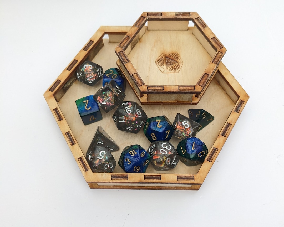 Hexagonal Dice Tray for Dnd and Other Ttrpgs, Handmade - Etsy