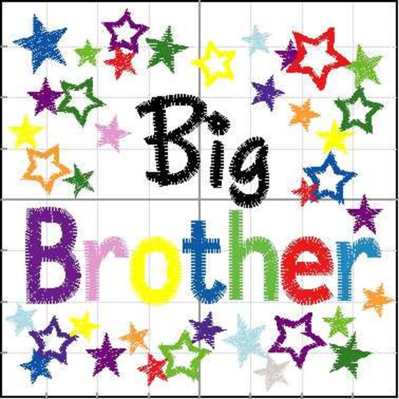 Big Brother Embroidery Design INSTANT DOWNLOAD | Etsy