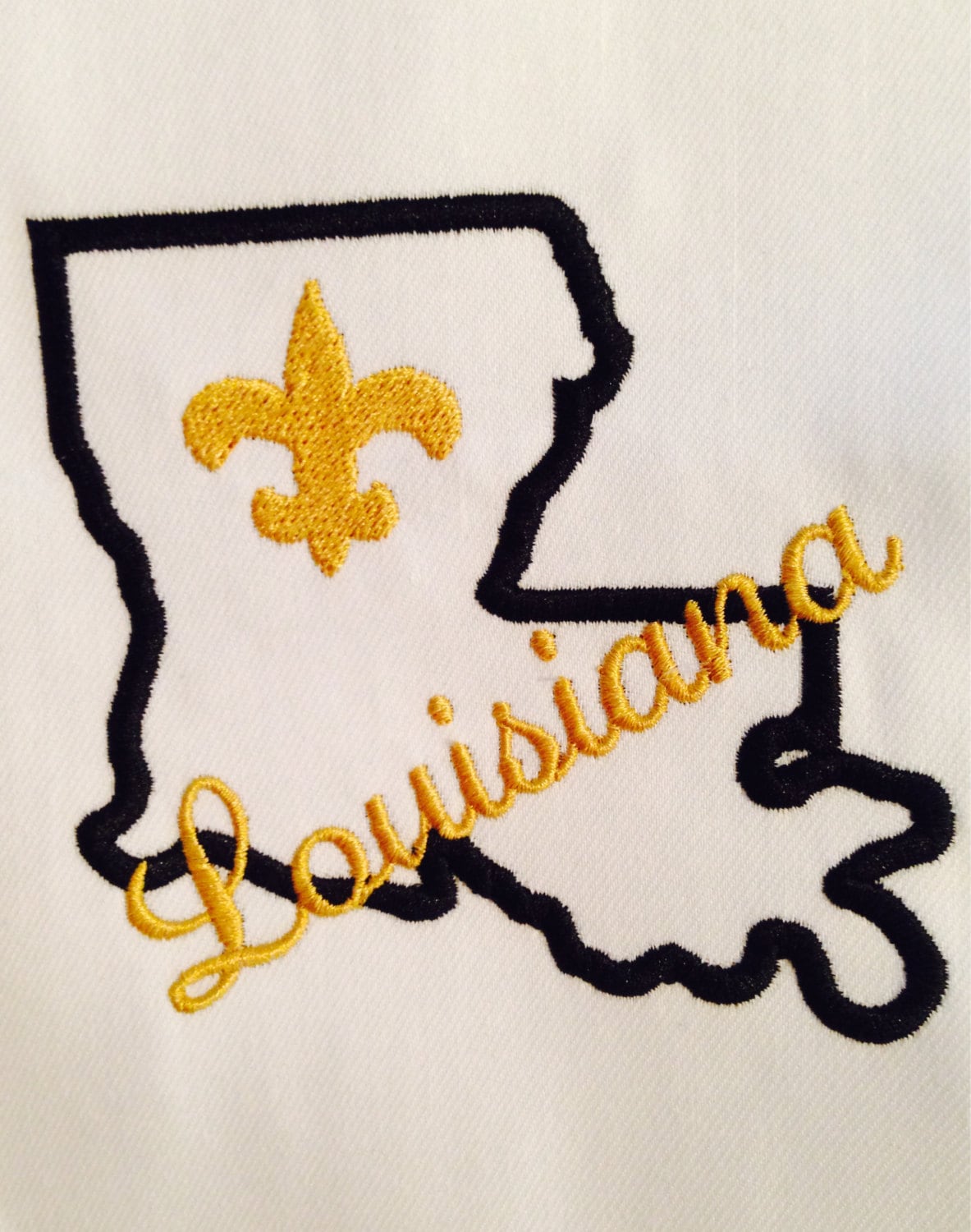 Louisiana Applique With Fleur De Lis Machine Embroidery Design - Etsy
