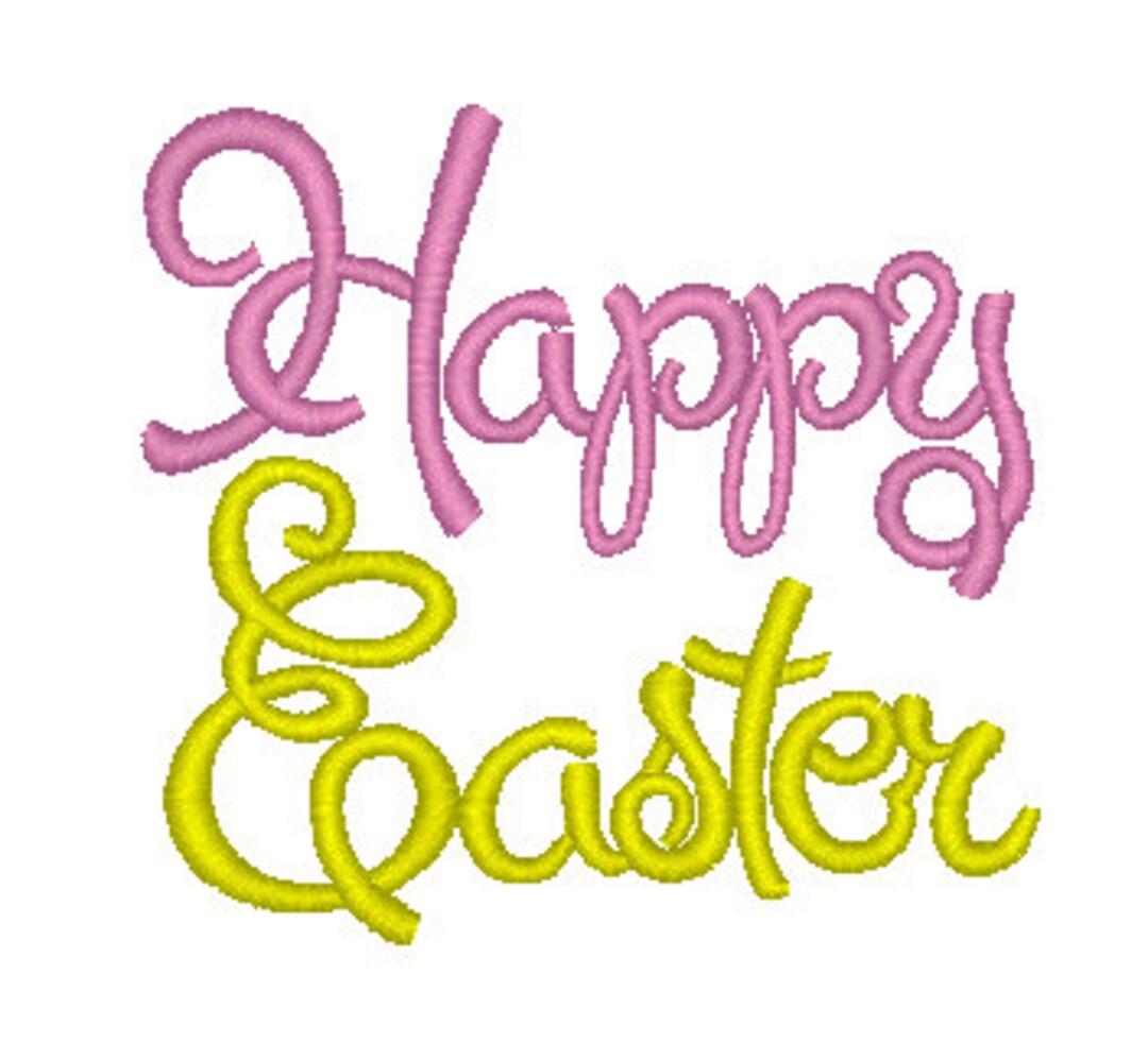 Happy Easter Machine Embroidery Design Instant Download - Etsy