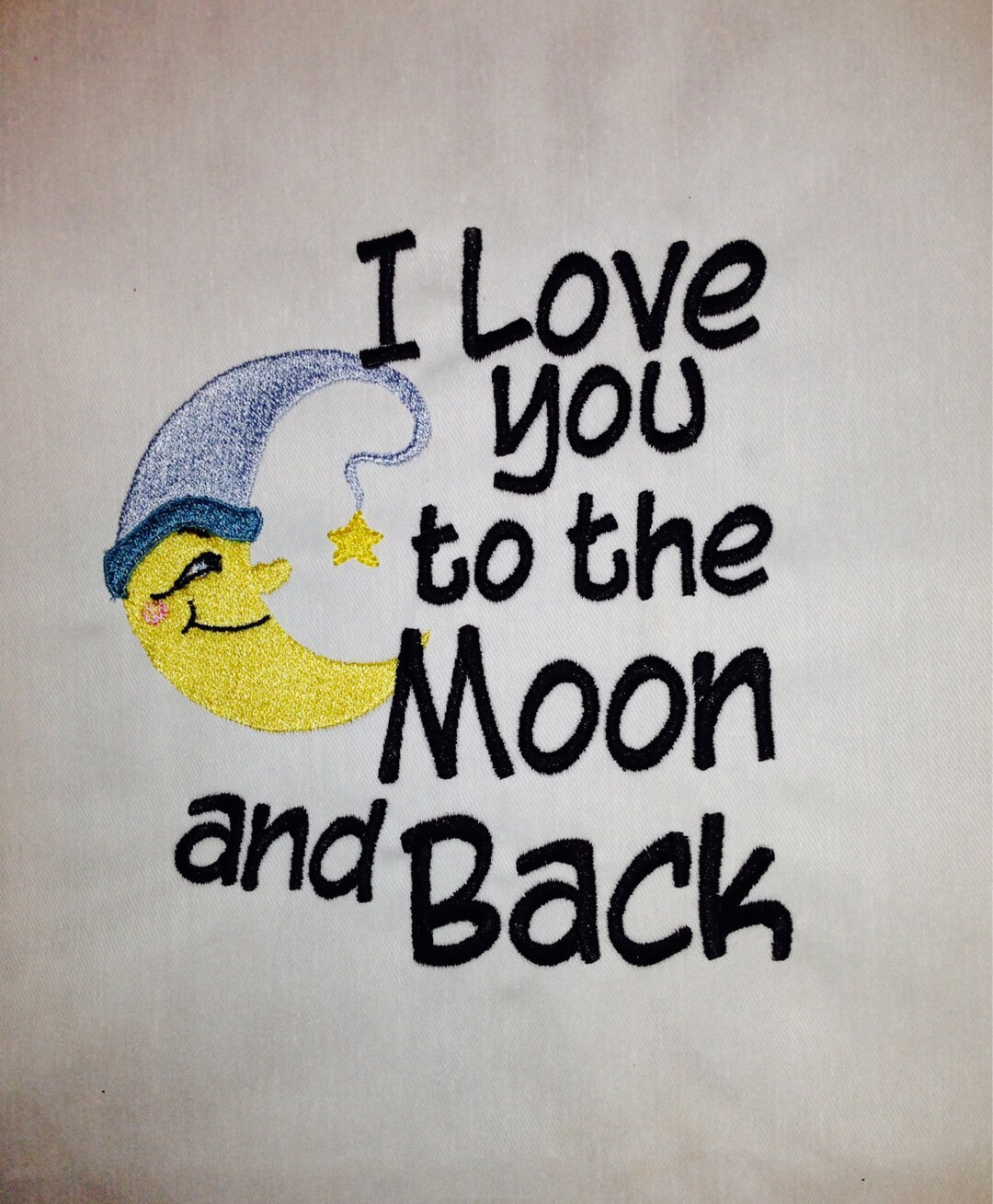 I Love You to the Moon and Back Machine Embroidery Design Instant ...