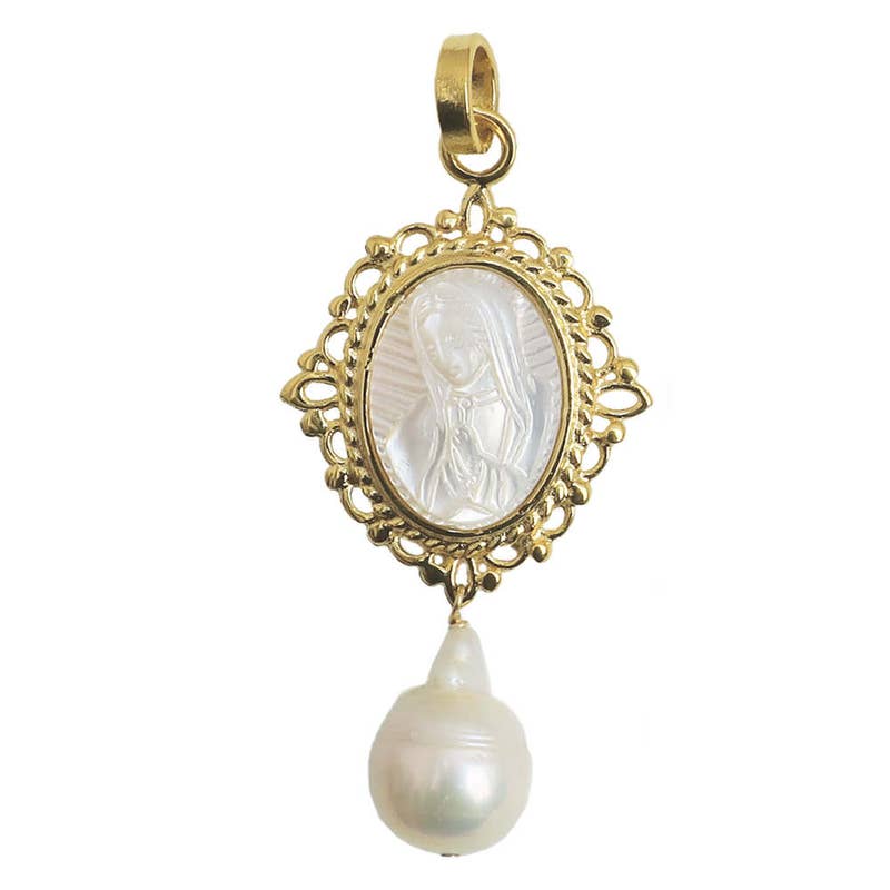 Virgin Mary Pendant - Etsy