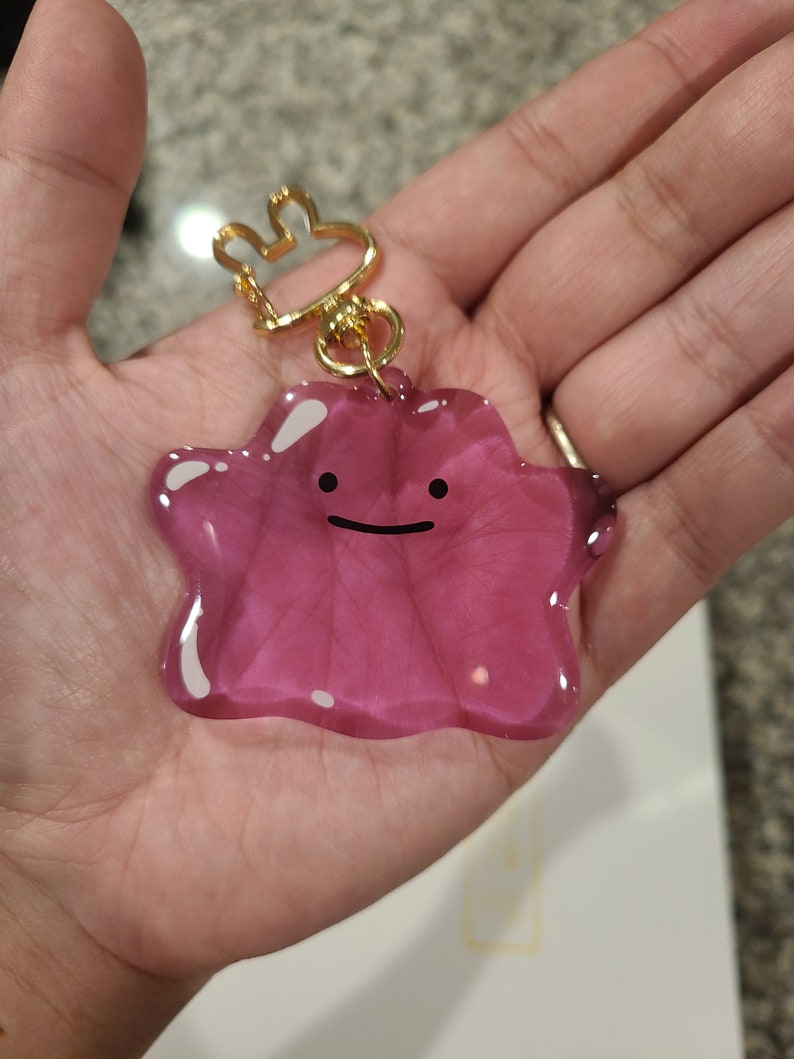 Ditto Metamon Pokemon Semi Transparent Acrylic Charm Keychain - Etsy
