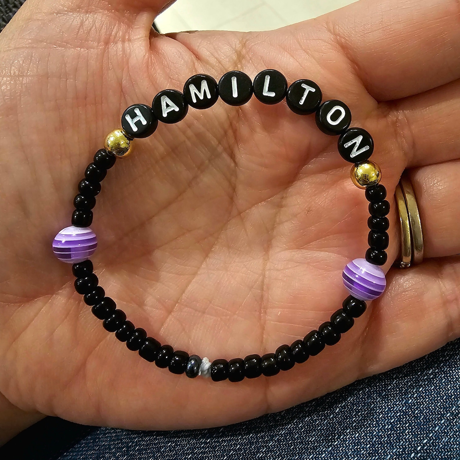 F1 Inspired - Lewis Hamilton - Mercedes AMG Petronas Themed Glass Bead ...