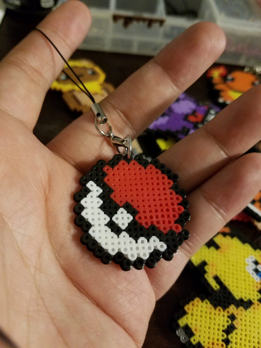 Pokemon Pokeball Pixel Perler Phone Charm/phone Plug or Keychain - Etsy