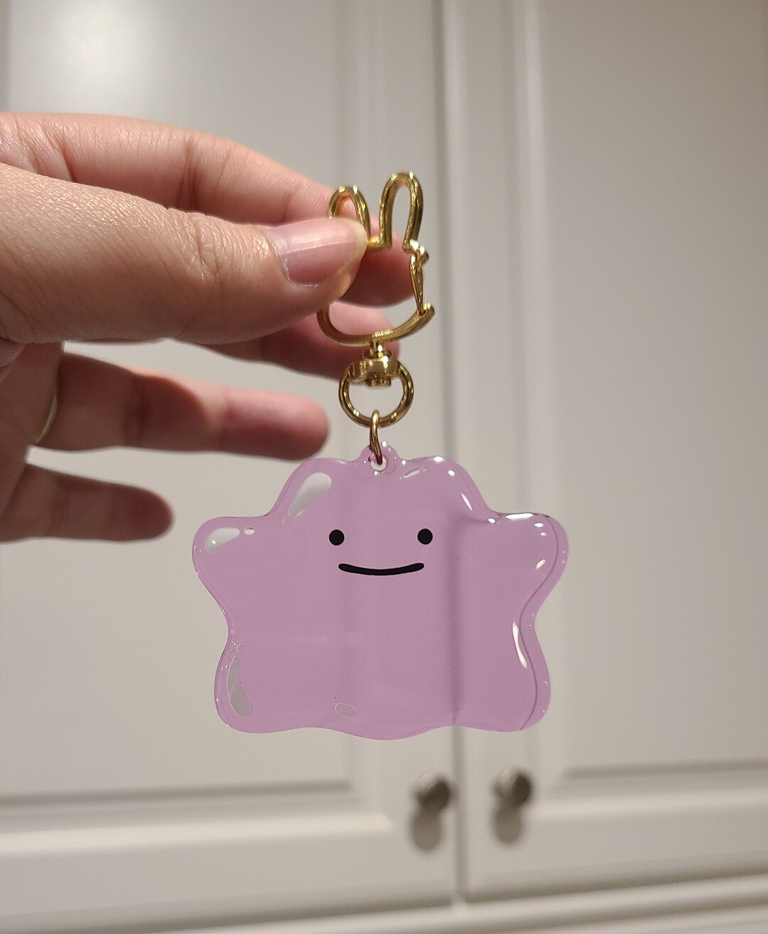 Ditto Metamon Pokemon Semi Transparent Acrylic Charm Keychain - Etsy