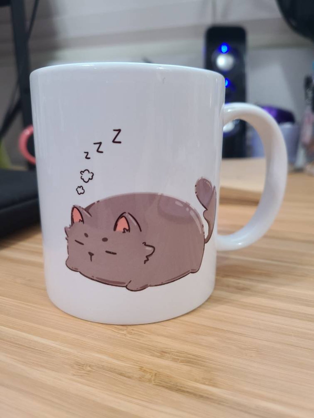 Sleepy Lazy Cat Coffee Mug 12 Oz or 15 Oz - Etsy