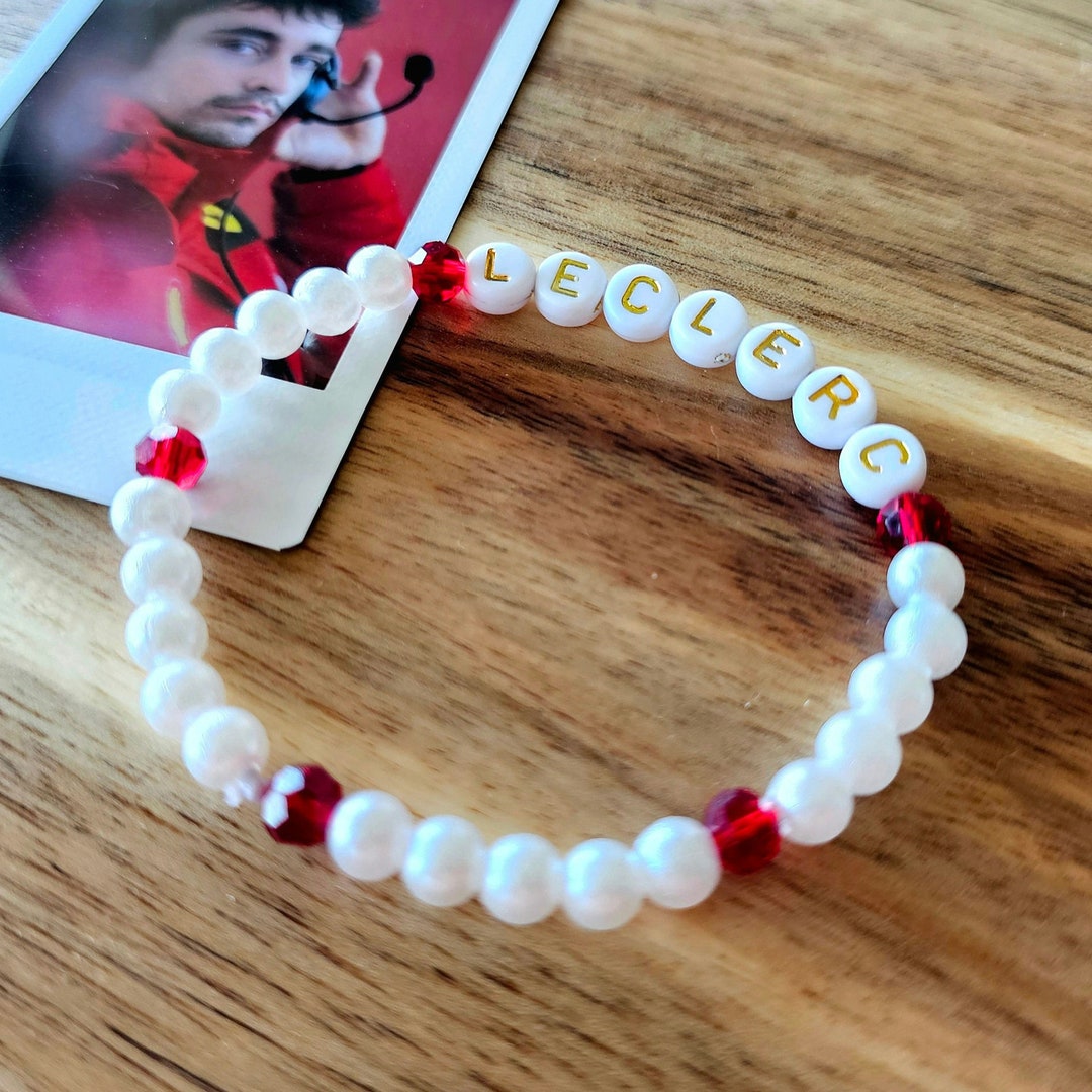 F1 Inspired - LECLERC - Charles Leclerc - Ferrari Themed Handmade Bead ...
