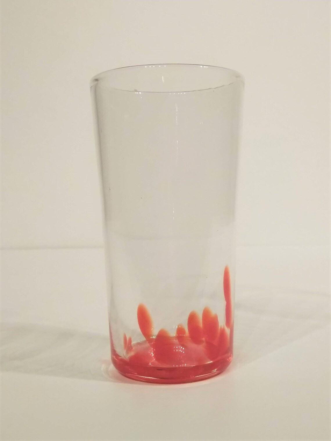 Blown Glass Pint Glass - Red - Etsy
