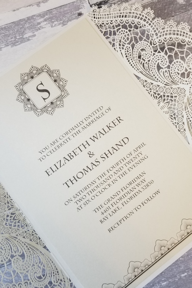 50x Ivory Vintage Wedding Invitations - Etsy