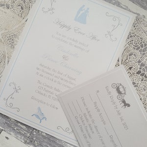 Cinderella Wedding Invitation Sample - Etsy