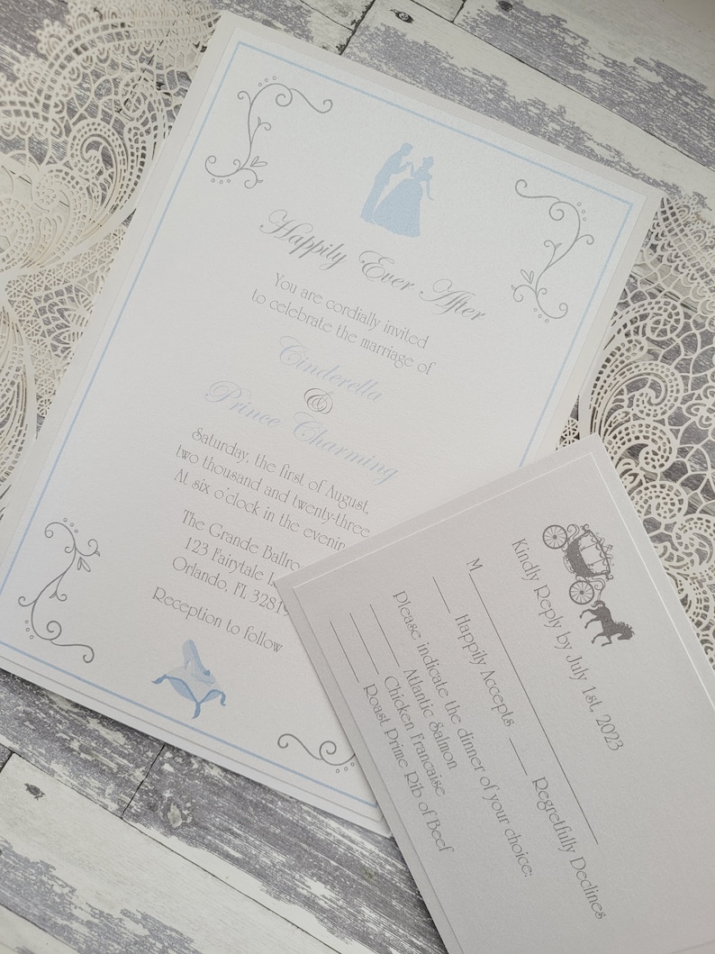 Cinderella Wedding Invitation Sample - Etsy