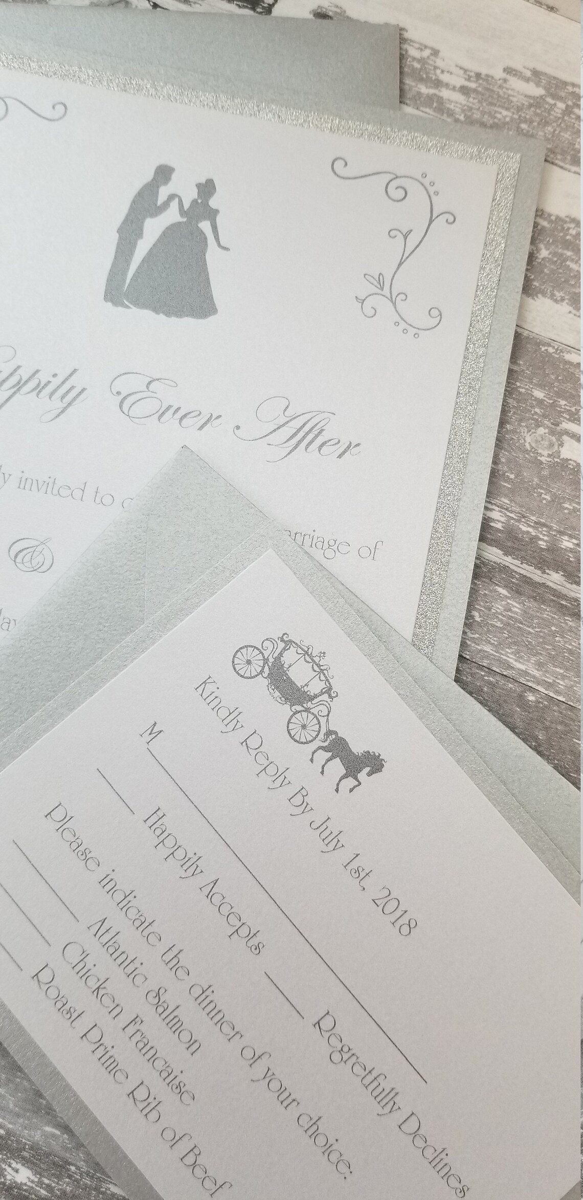 100x Cinderella Wedding Invitation Sets - Etsy