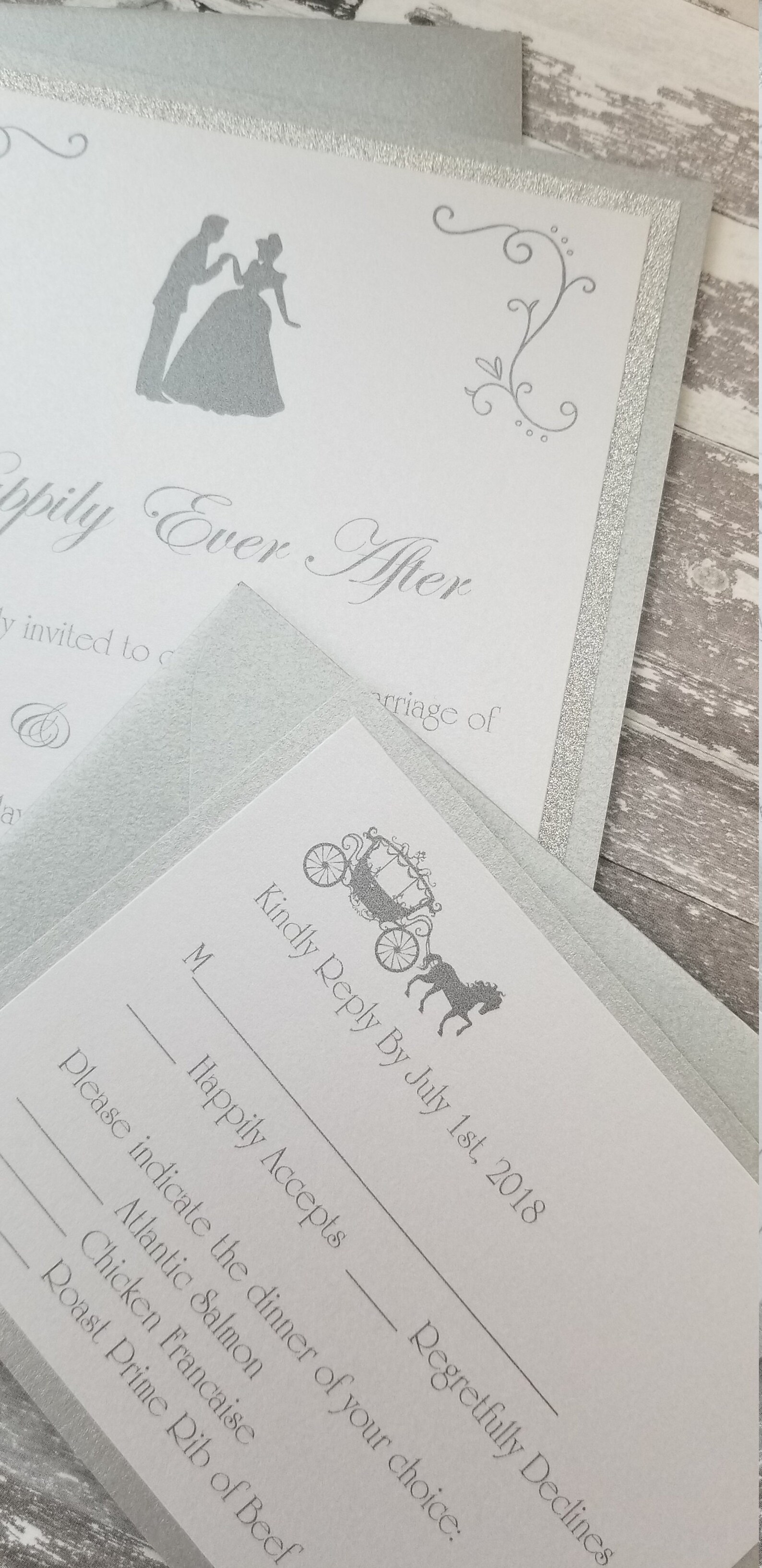 100x Cinderella Wedding Invitation Sets - Etsy