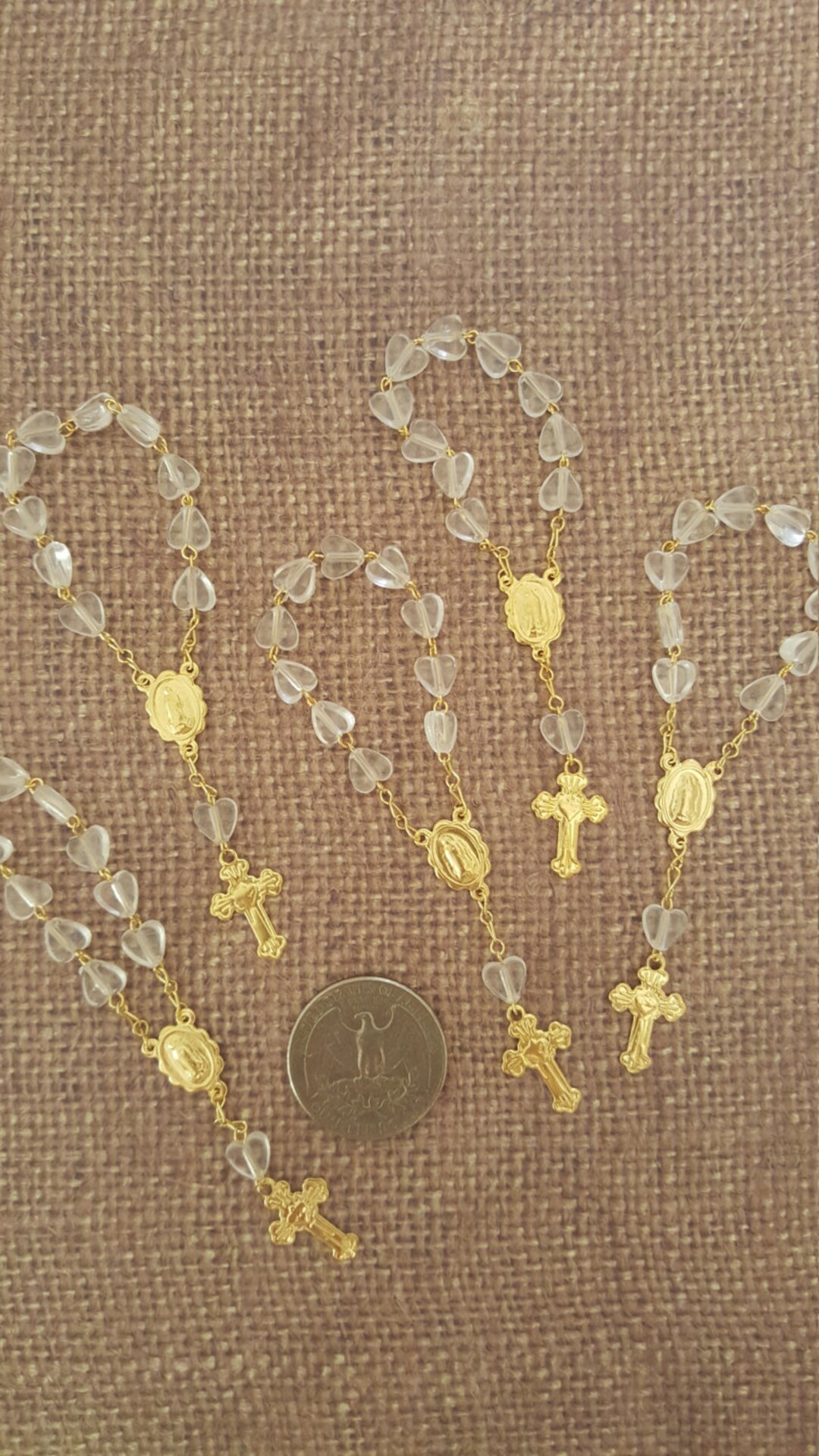 48x Mini Rosaries - Gold - Etsy