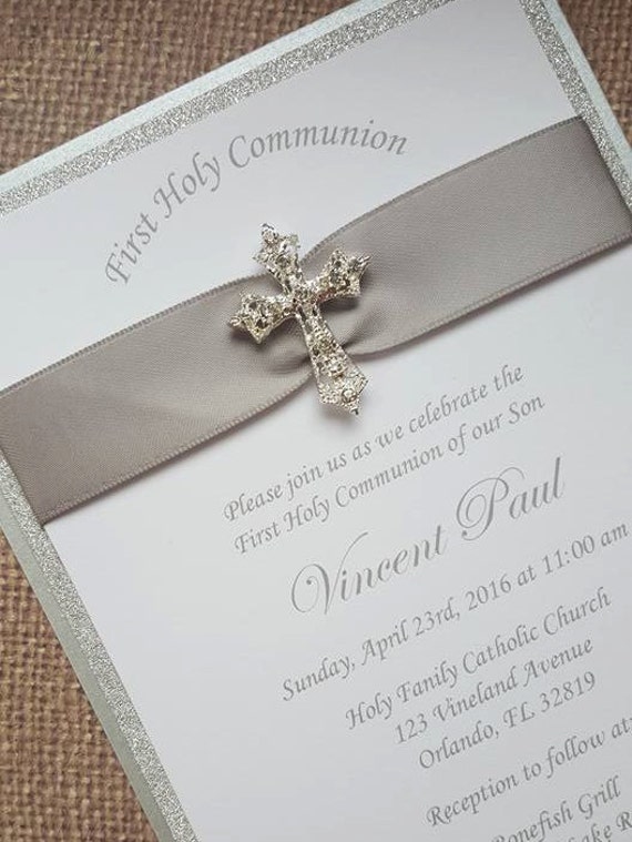 12x First Holy Communion Invitations Paper & Party Supplies etna.com.pe
