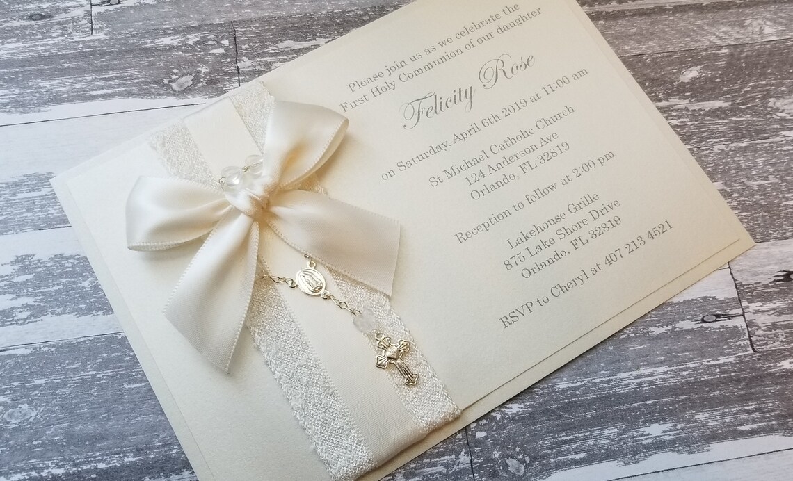 First Holy Communion Invitation | Etsy