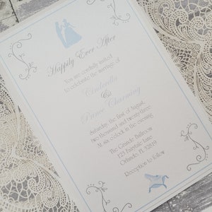Cinderella Wedding Invitation Sample - Etsy