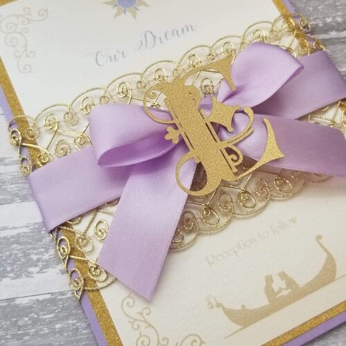 Rapunzel Inspired Tangled Tower Acrylic Wedding Invitation | Etsy