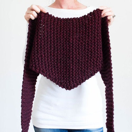 Triangle Scarf Knitting Pattern Claret Brome Fields - Etsy