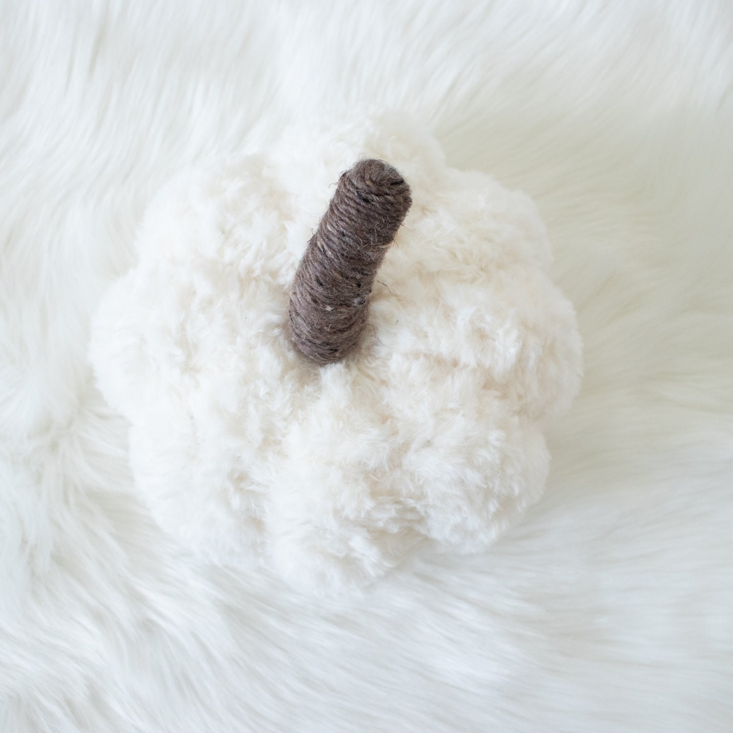 Chunky Pumpkin Knitting Pattern Knit Flat on Straight Needles, Faux Fur ...