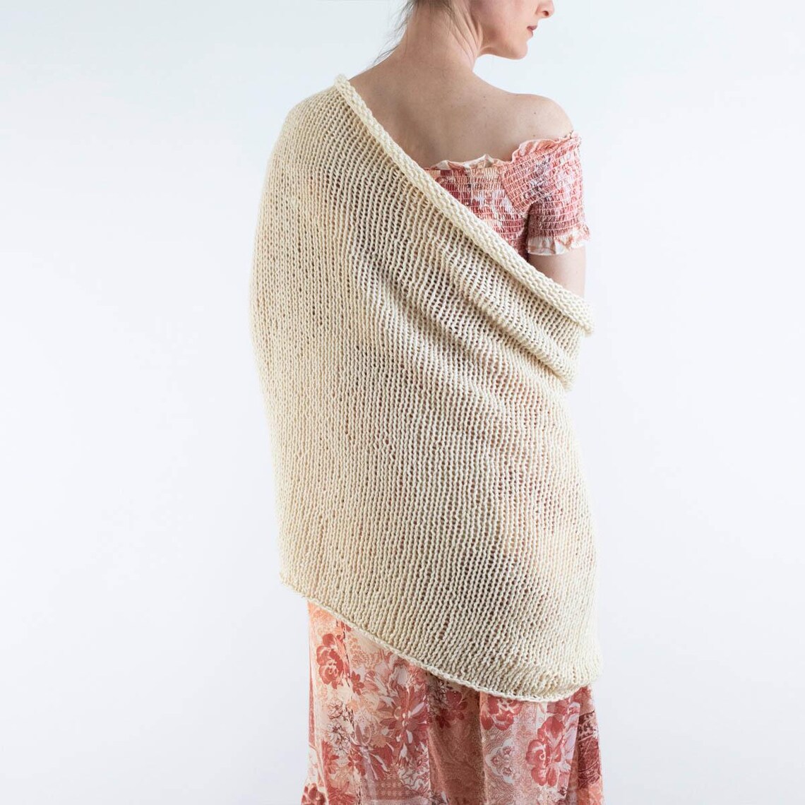 Simple SHRUG KNITTING PATTERN Beginner Summer Shrug, Bolero Cocoon ...